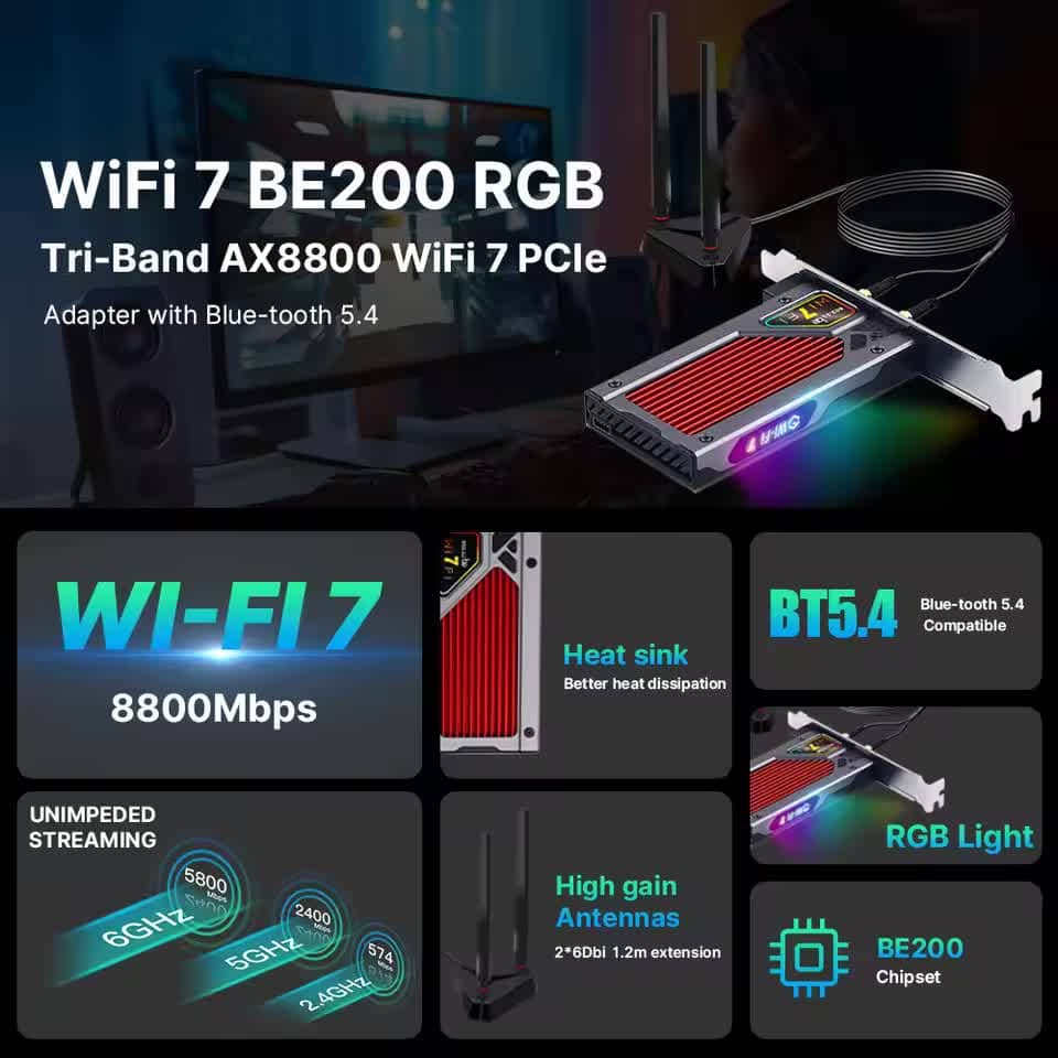 Intel AX200 Çift Bant WiFi 6 M.2 Ağ Kartı Kiti Bluetooth 5.2 Destekli ...